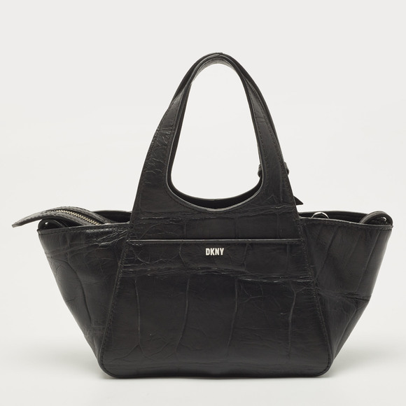 Donna Karan | Bags | Dkny Black Leather Mini Effortless Tote | Poshmark